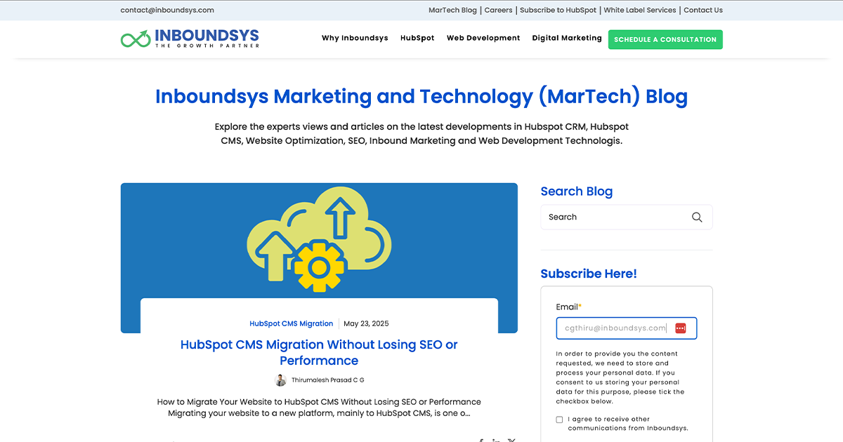 Inbound Marketing & Technology Blog | homepage